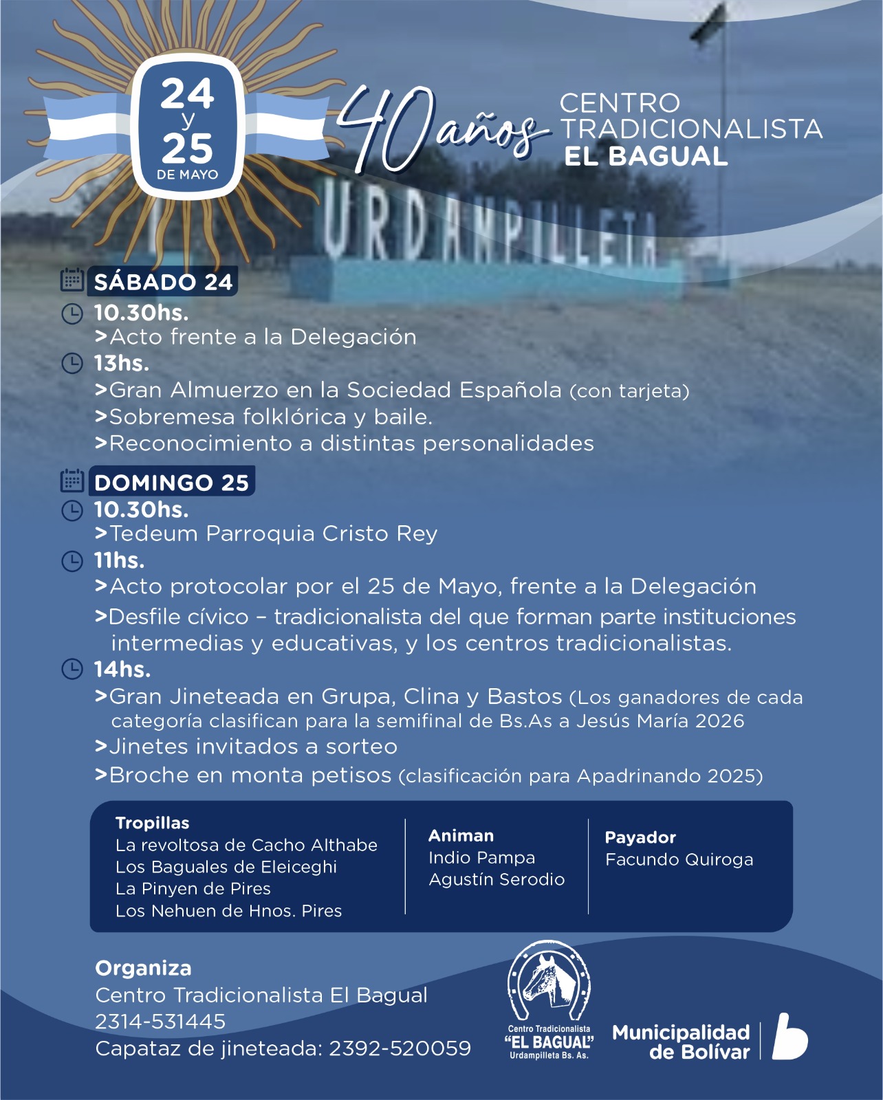 EL BAGUAL CELEBRA 40 AÑOS DE HISTORIA Y TRADICIÓN EN URDAMPILLETA - Q B